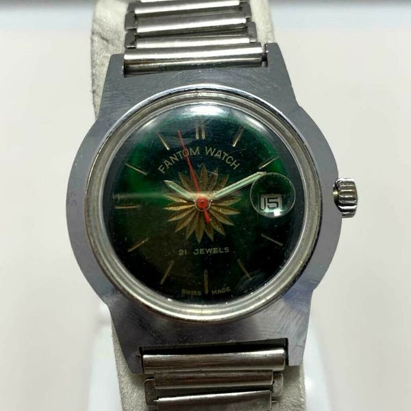 Vintage Fantom Watch Swiss Made Sun Dial Men's Watch Date | WatchCharts