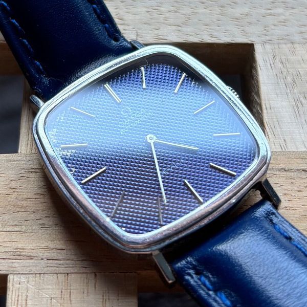 Vintage Omega De Ville Automatic Pattern Blue Dial Mens Watch ...