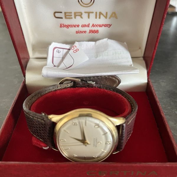 Gentâ s 1960s 9ct Gold Certina Automatic Watch | WatchCharts Marketplace