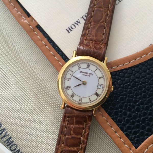 Raymond Weil Swiss 9920 18k gold plated Ladies watch (Spares/repair ...