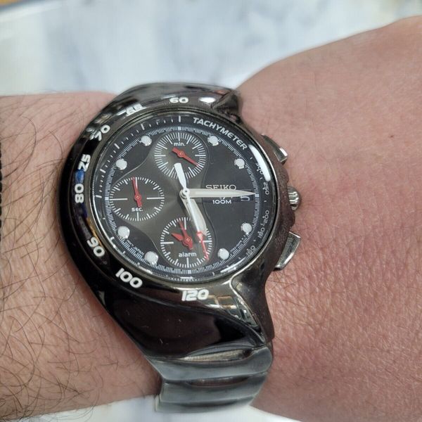 Vintage Seiko Watch Chronograph Tachymeter 7T62-OAMO AO Men's ...
