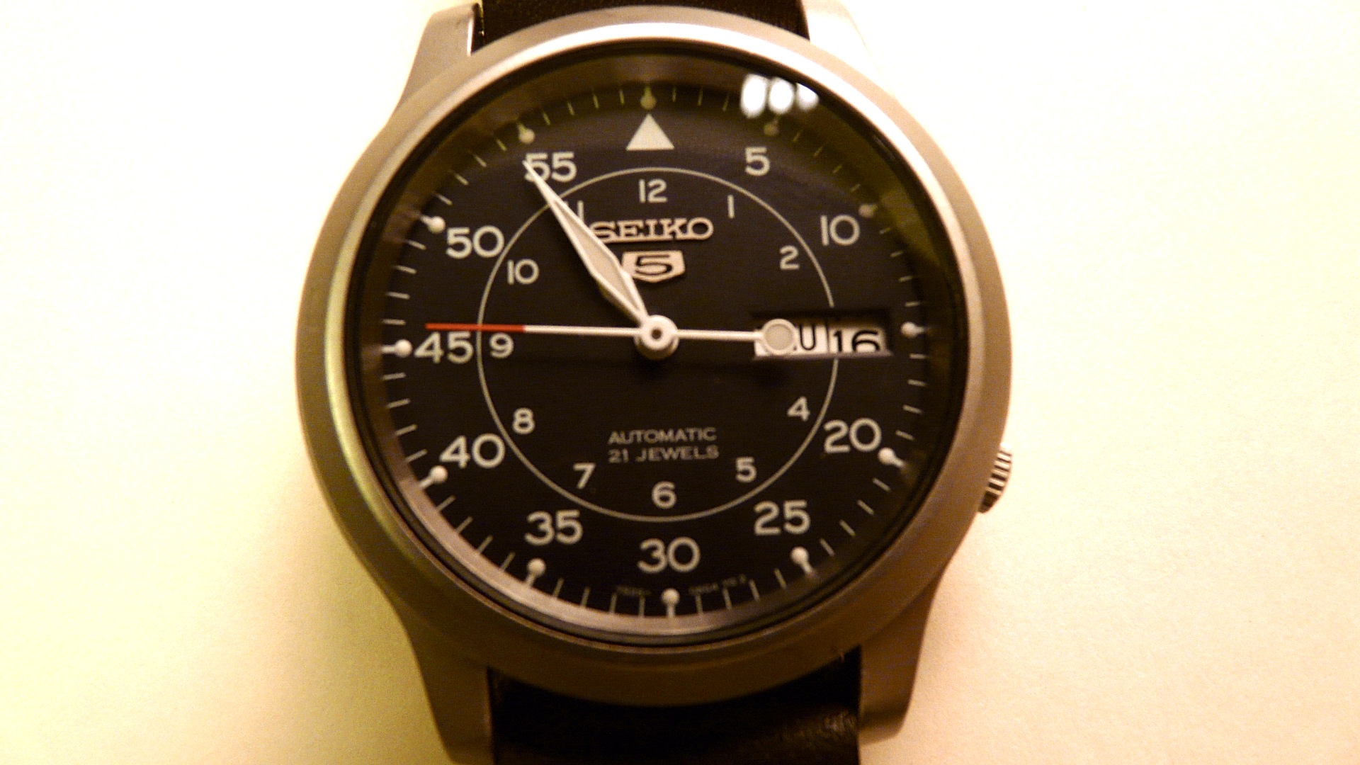 FS Seiko 5 SNK807 with brown nato strap | WatchCharts