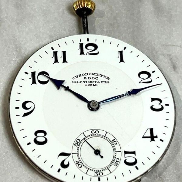 ADOC pocket watch, manual winding, dial with movement Tissot JUNK ...
