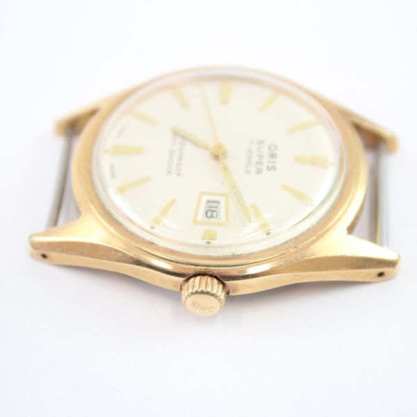 Mens Vintage Oris Super Gold Tone Watch Head Hand Wind Working | WatchCharts Marketplace