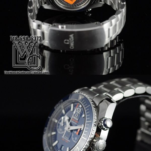 New Omega Seamaster Planet Ocean Chronograph 46mm Blue Dial 215.30.46 ...