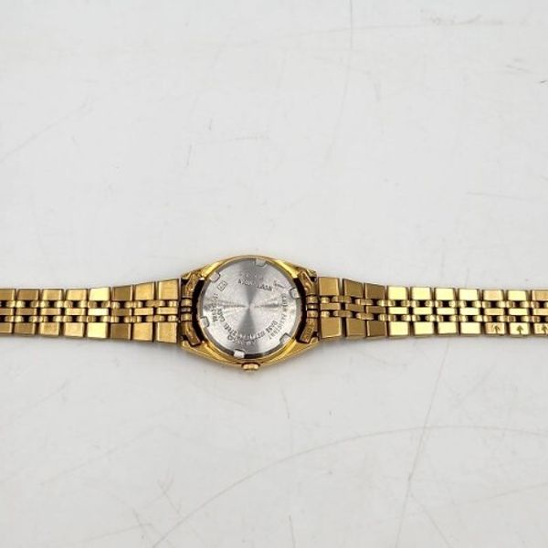 Seiko 7N83-0041 Gold Tone Day-Date Ladies Wrist Watch Quartz New Battery | WatchCharts Marketplace