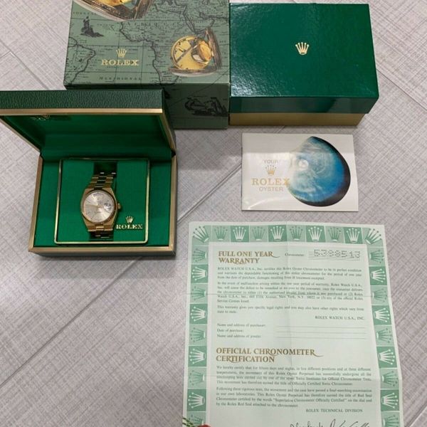 ROLEX 18K YELLOW GOLD PRESIDENT QUARTZ 36MM DAY DATE | WatchCharts