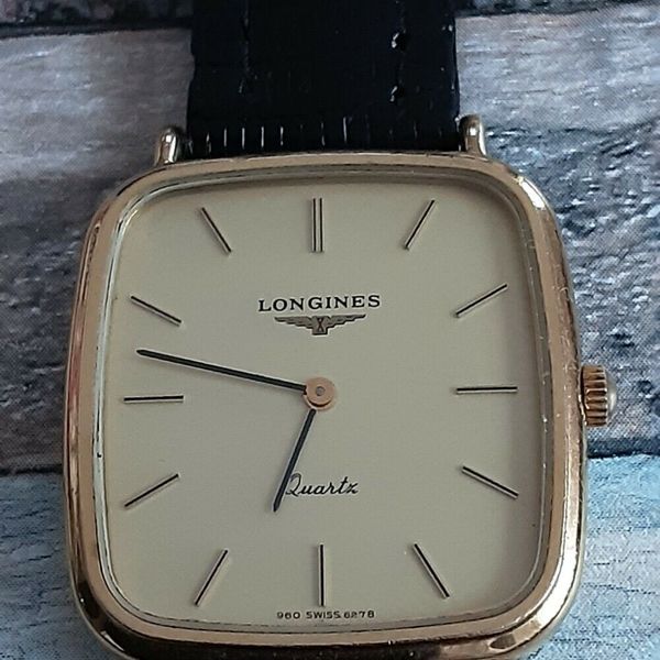Vintage Longines Quartz Watch Gold Electro Plated Swiss Made ...