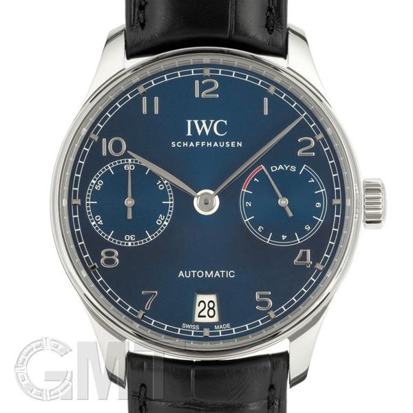 IWC Portugieser Automatic 7DAYS IW500710 Blue IWC New Men's Watch Free ...