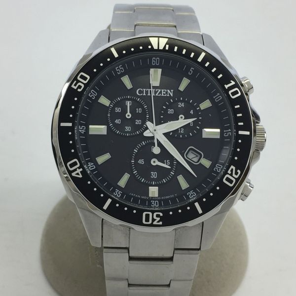 [Used] CITIZEN Eco-Drive / Solar watch / Analog / Stainless steel / Black / Silver / VO10-6771F ...