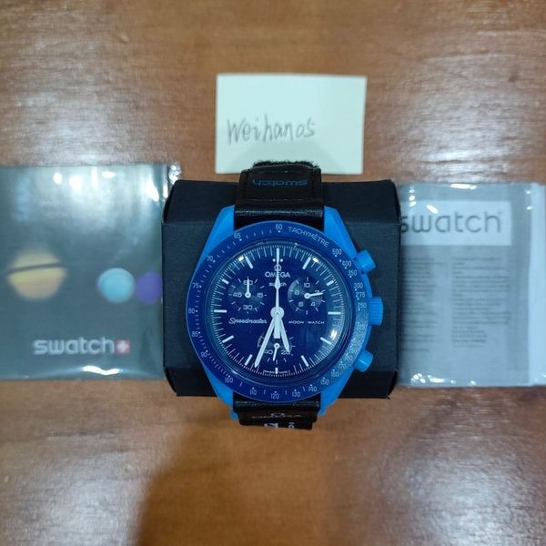 Swatch Mission To Neptune - Bioceramic Speedmaster Moonswatch ...