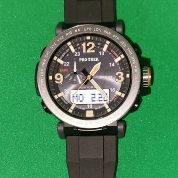 Casio Pro Trek Men's Tough Solar Triple Sensor 51mm Watch PRG-600-1 | WatchCharts Marketplace
