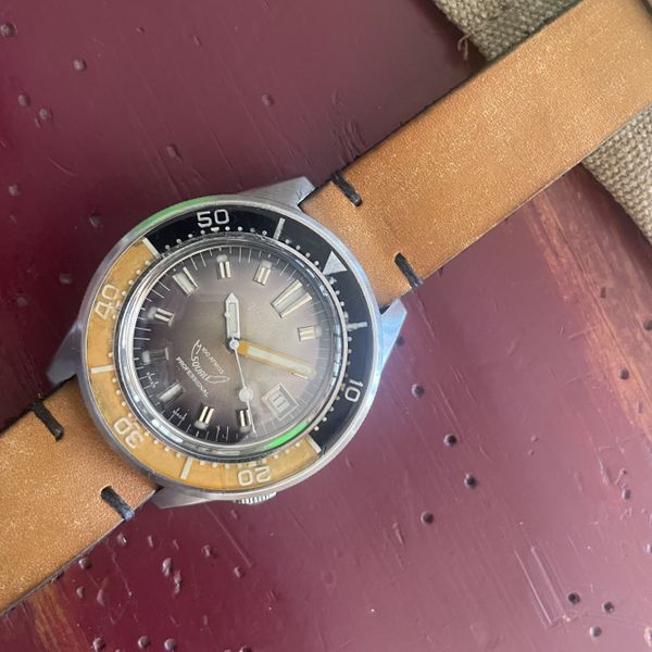 70s Squale Master 1000m Automatic with Orange/Black Bezel for Tissier ...
