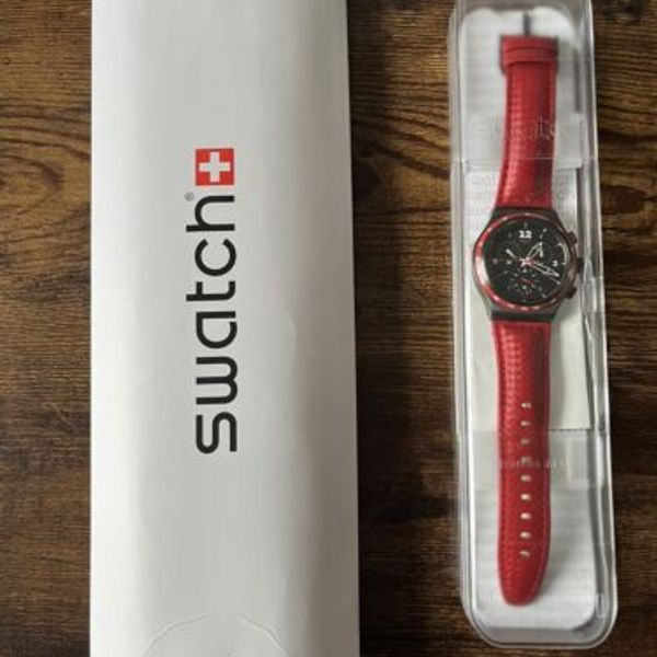 Swatch Watch Mens - Rosso Fuoco Model - YVM401 | WatchCharts Marketplace