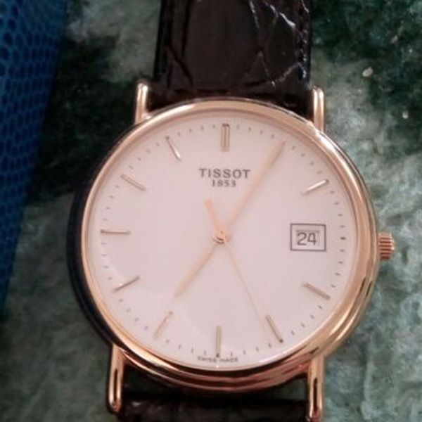 Gents TISSOT 18K Gold WRISTWATCH with Original Fitted Case and papers ...