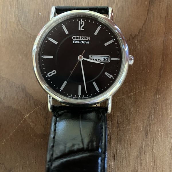Citizen ECO DRIVE Mens Watch E101-S015570 Day/Date Leather Band ...