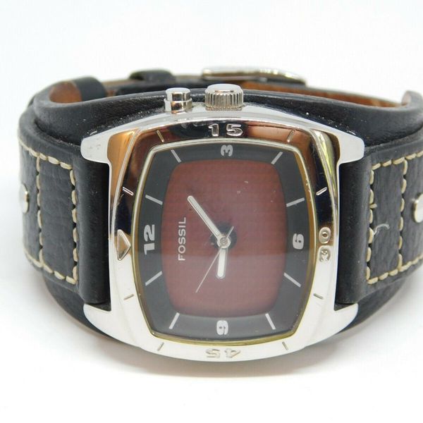 Fossil Genuine Leather AM-3696 Quartz Analog Men's Watch | WatchCharts ...