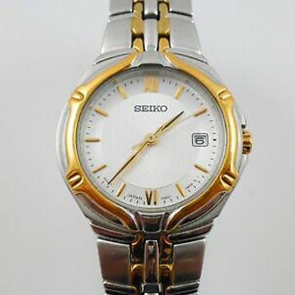 Seiko 7N82-OATO WR Two-Tone Stainless Analog Watch | WatchCharts ...