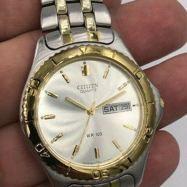 Citizen watch Quartz men's 2 Tone 5500-K06461 Day/date New Battery ...
