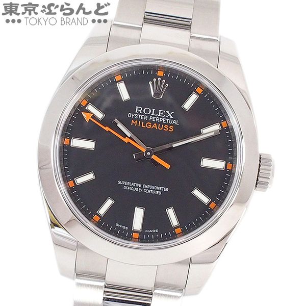 Rolex ROLEX Milgauss watch watch men's self-winding black dial SS ...
