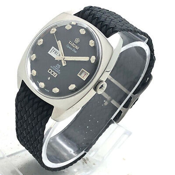 Vintage Titoni Space Star 009 D/D Rotomatic 36mm 25-Jewels Wrist Watch ...