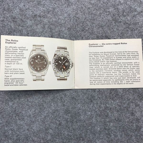 SOLD! FS: Very Old Explorer Booklet, NOS ! | WatchCharts Marketplace