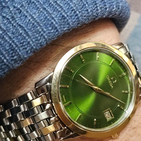 Omega Cal. 1532 Olive Green Dial Men's Quartz Watch 1998 | WatchCharts ...