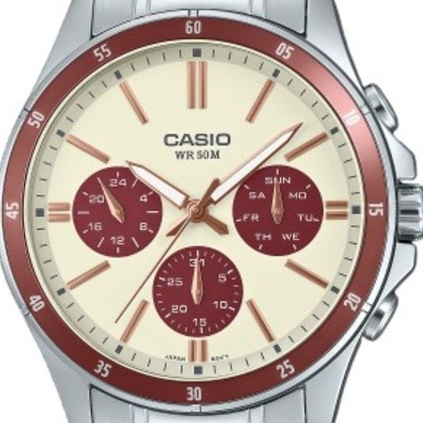 Casio Standard Analog Cream Dial Sports Quartz Men's Watch MTP-1374D ...