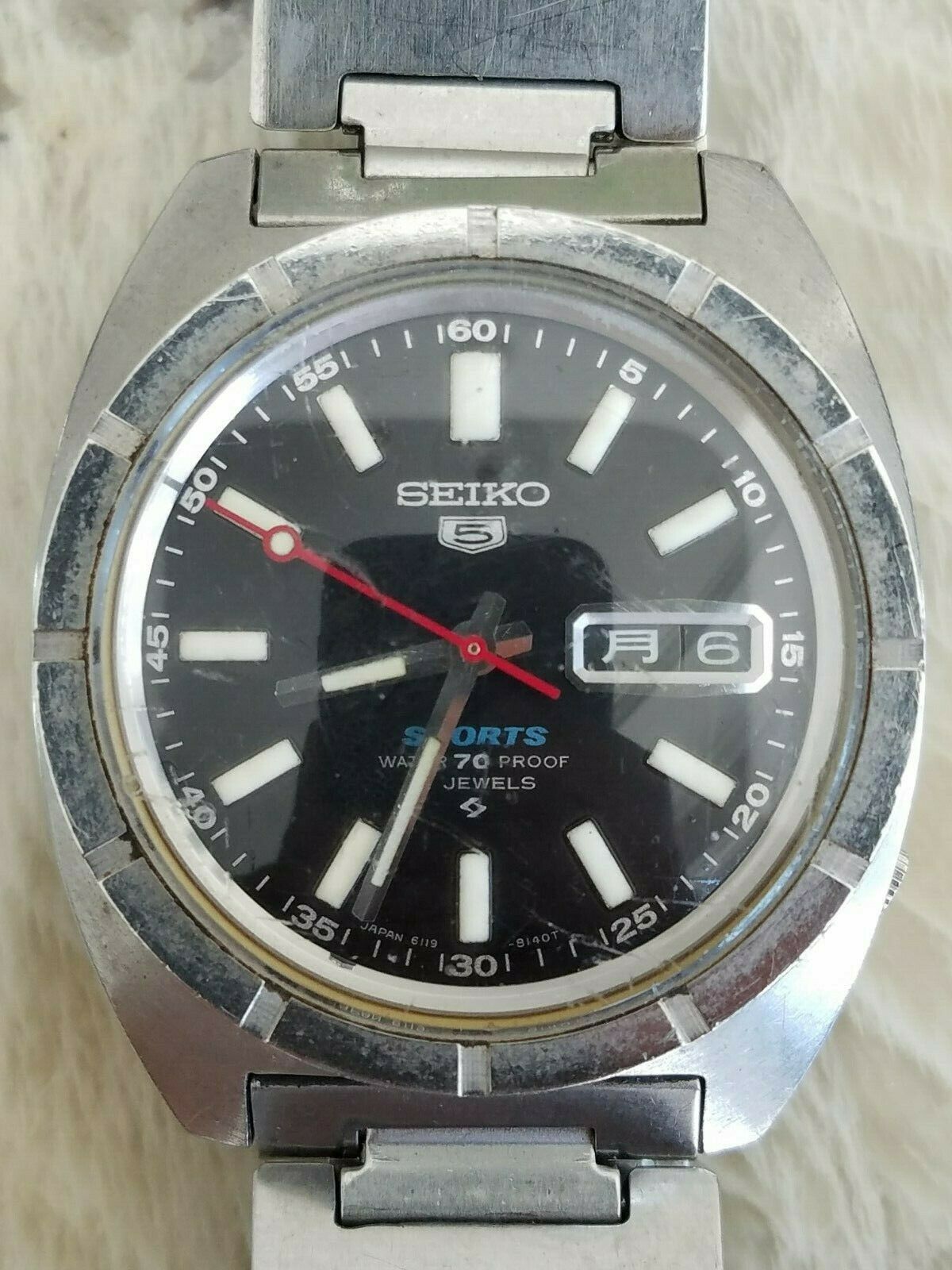 Vintage Seiko JDM 6119-8140 Original and Unrestored w/ Kanji only day ...