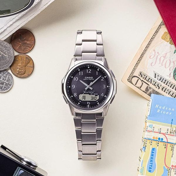 CASIO WAVE CEPTOR WVA-M630D-2AJF Blue Silver Men's Watch New in Box ...