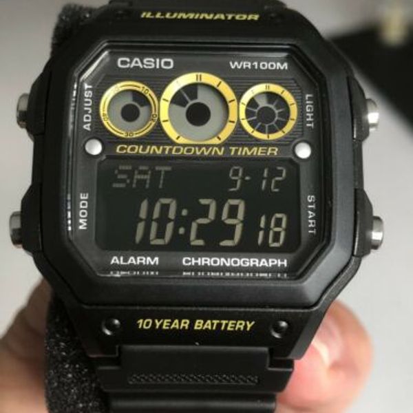 Casio AE1300 Modified Digital Watch. Negative Display, New With Tags ...