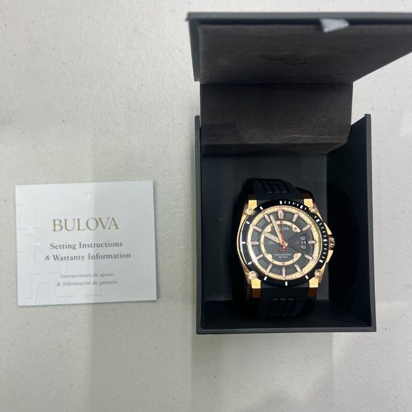 BULOVA 98B152 PRECISIONIST CARBON FIBER DIAL *NOT RUNNING* - FOR PARTS ...