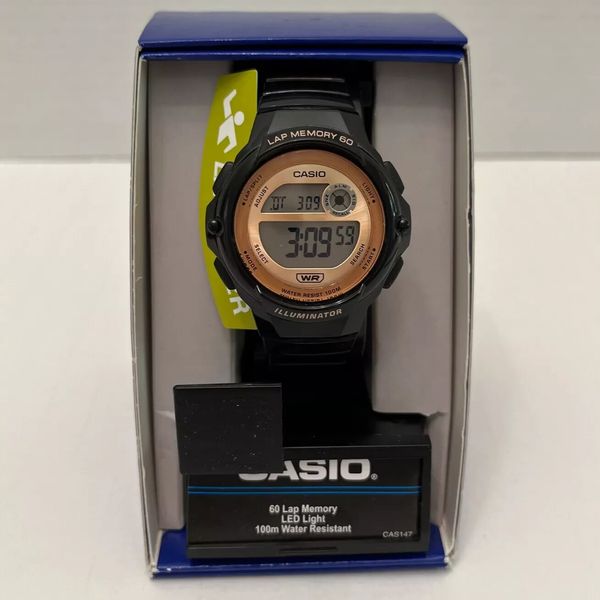 Casio LWS1200-1AKC Women's Digital Watch, 100 Meter Water Resist/Lap ...
