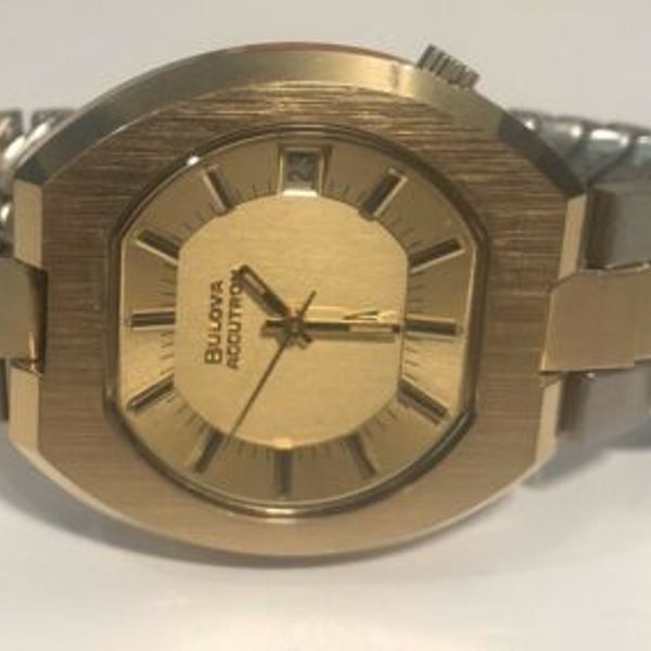 Vintage Bulova Accutron 218 N3 Gold Electroplate Mens Watch & NOS ...