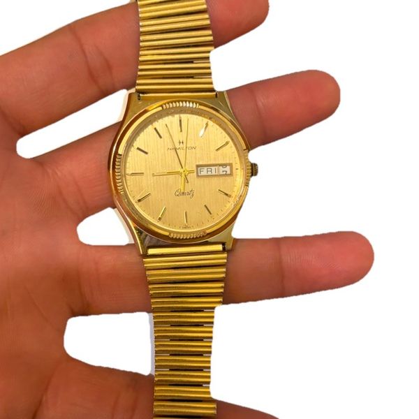 HAMILTON Mens Masterpiece Watch 908080 Quartz Pristine Crystal & Dial ...