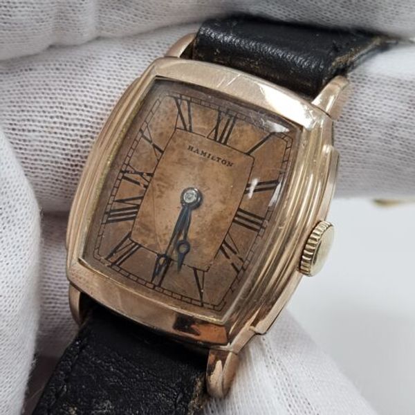 Vintage Hamilton Tank - 10k Gold Plated - Grade 986A Mechanical Manual ...