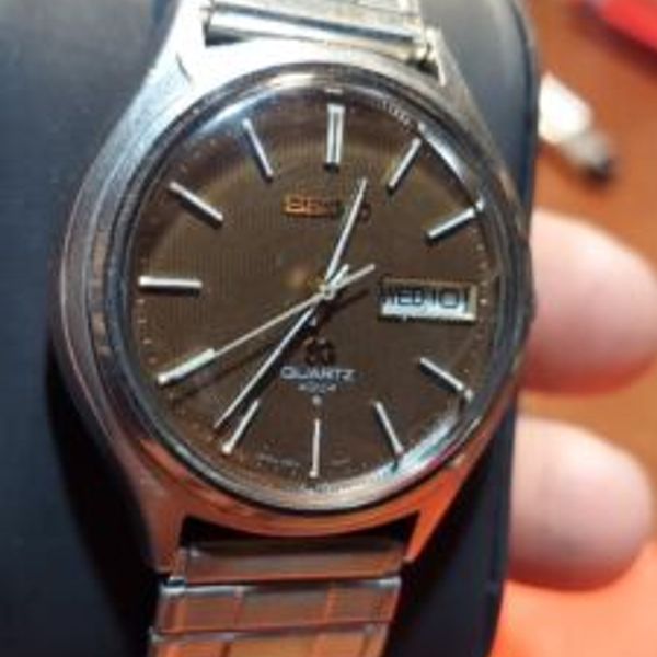 Seiko Sq 4004 Brown Dial Mens Vintage Quartz Watch 1970s Early Quartz ...