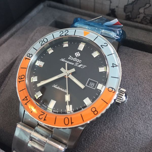 Zodiac Aerospace GMT LE *Gulf Colorway* | WatchCharts Marketplace