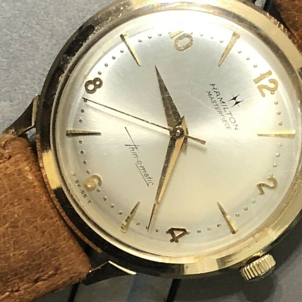 Vintage Hamilton Automatic 14k Solid Gold Watch Swiss New, Old looking ...
