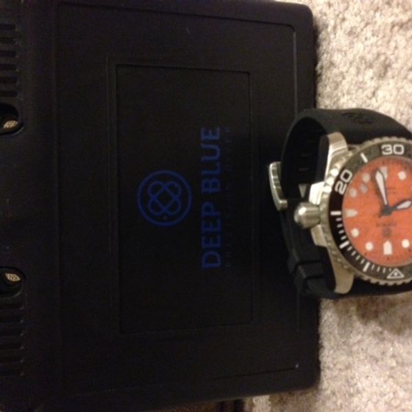 SOLD!: Deep Blue SEA RAM 500 Diver, Orange Dial - Excellent Condition ...