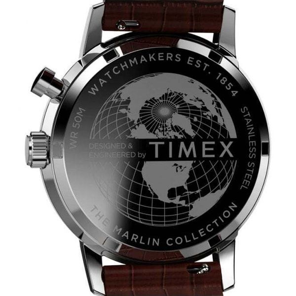 Timex Marlin Moon Phase 40mm Leather Strap Watch TW2W51000 ...