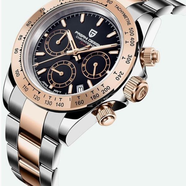 PAGANI DESIGN Automatic Chocolate Chronograph Quartz Watch For Men ...