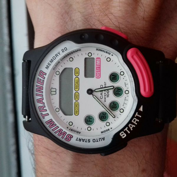 Casio vintage swm-100 module 723 swin trainer japan c watch montre uhr ...