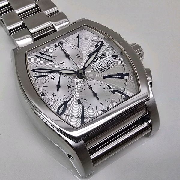 ORIS MILES TONNEAU CHRONOGRAPH 7532 SILVER DIAL 41MM WATCH (ORIGINAL ...
