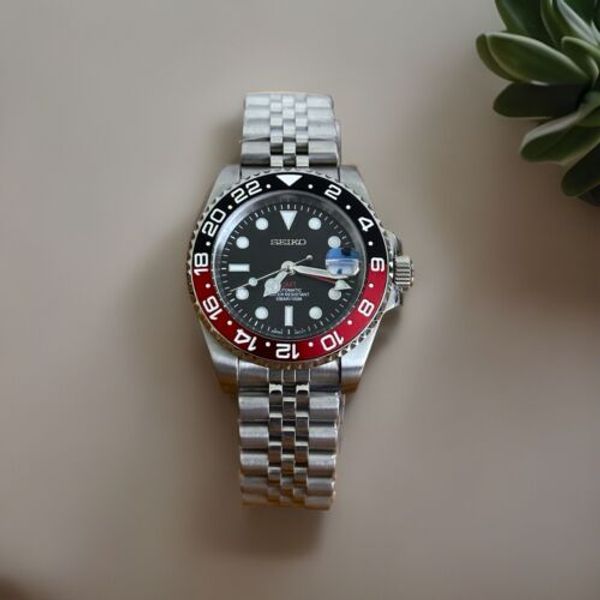 Seiko GMT ‘Coke’ Mod 40mm Black Dial | WatchCharts Marketplace