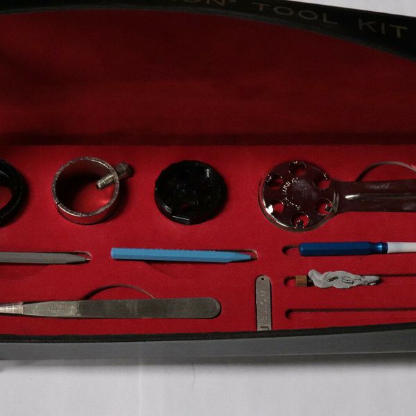 vintage bulova accutron watch parts repair tool kit 214 218 various ...