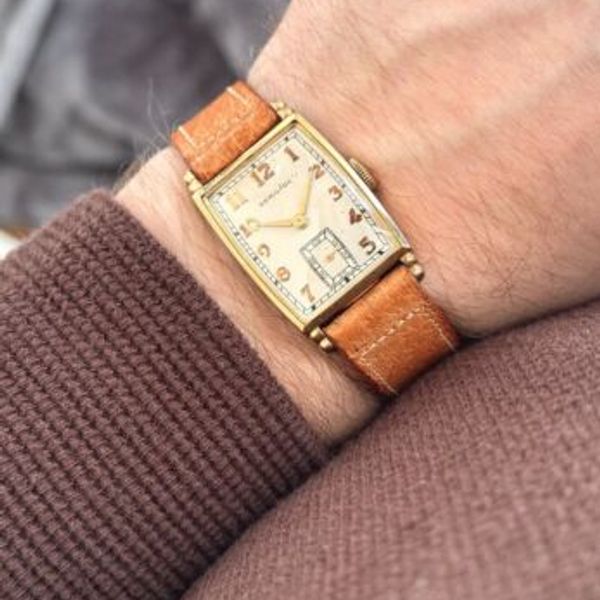 Vintage Hamilton Tank Watch 1960s Manual Wind 10k Gold Filled Runs ...