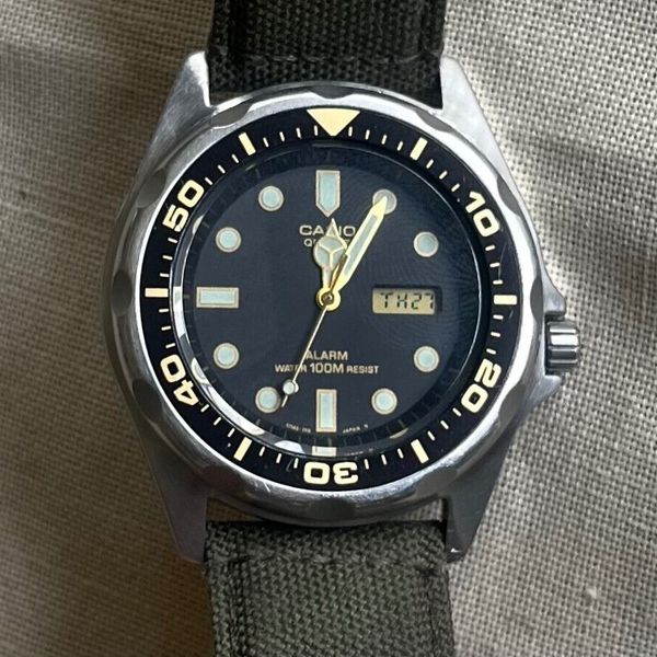 CASIO 343 MMA-200W DIVER QUARTZ ANALOG DIGITAL VINTAGE WATCH ...