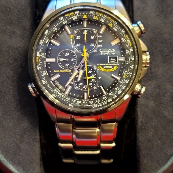 Citizen AT8020-54L Blue Angels World Chrono Eco Drive Menâ s Watch ...
