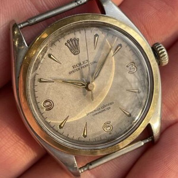 Estate Rare Vintage Rolex Oyster Perpetual Watch 6084 SS & 14K ...